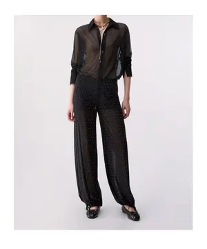 Liu Jo Embellished Tulle Casual Trousers