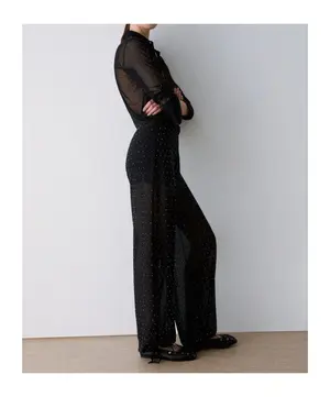 Liu Jo Embellished Tulle Casual Trousers