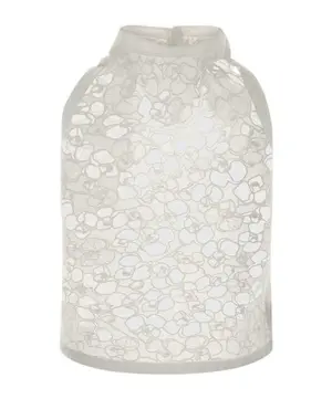 Carven Backless Lace Top - White