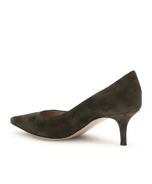 GIANVITO ROSSI Pointed-toe Slip-on Pumps - Green