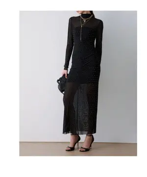 Liu Jo Rhinestone Tulle Dress