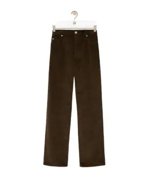 Loewe Corduroy Straight-leg Trousers - Brown