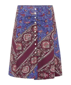 Rabanne Paisley-print Button-up Skirt