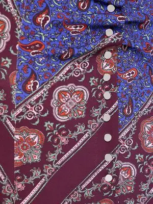 Rabanne Paisley-print Button-up Skirt