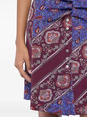 Rabanne Paisley-print Button-up Skirt