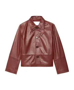 Zadig&Voltaire Long-sleeve Leather Jacket - Cherry