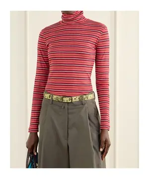Dries Van Noten Ribbed Cotton Turtleneck T-shirt