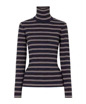 Dries Van Noten Long-sleeve High-neck Knit Top