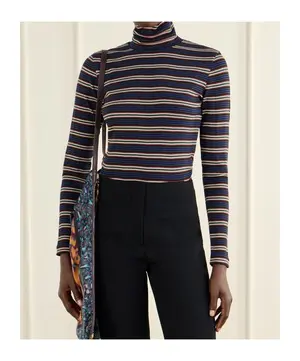 Dries Van Noten Long-sleeve High-neck Knit Top