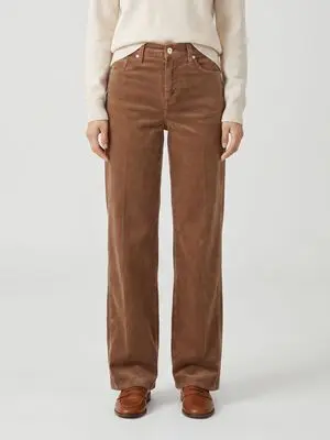 7 For All Mankind Lotta Corduroy-effect Trousers - Brown