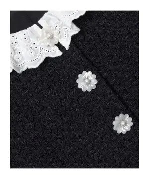 SELF-PORTRAIT Boucle Lace Frill Dress