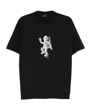 Paul Smith Astronaut-motif Crewneck T-shirt - Black
