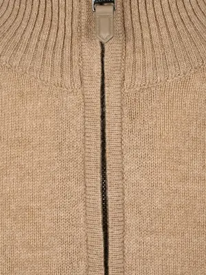 Canali Zip-up Stand Collar Cardigan
