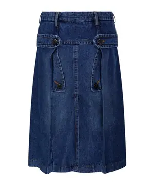 Dries Van Noten Belt-loop Denim Skirt