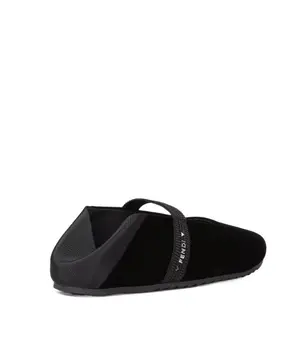 Fendi Academia Velvet Ballet Flats