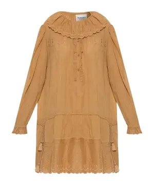 Isabel Marant Étoile Embroidered Ruffle Mini Dress