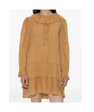 Isabel Marant Étoile Embroidered Ruffle Mini Dress