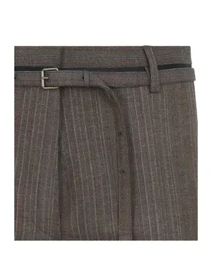 Dries Van Noten Belted Pinstriped Pants