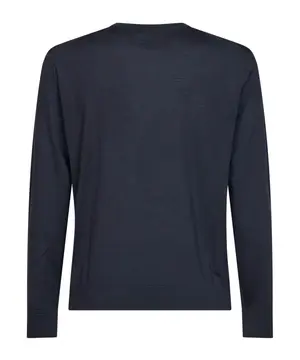 Zegna Ribbed Crewneck Knitted Sweater - Black