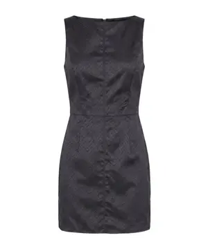 Elisabetta Franchi Taffeta Mini Dress With Fish Scale Pattern - Black