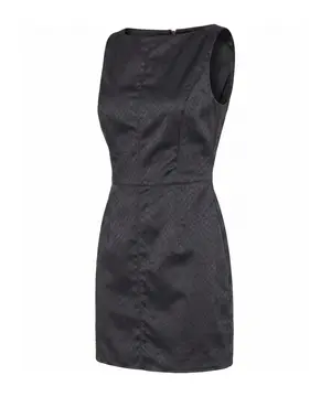Elisabetta Franchi Taffeta Mini Dress With Fish Scale Pattern - Black