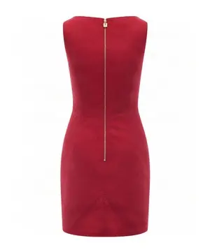 Elisabetta Franchi Taffeta Mini Dress With Fish Scale Pattern - Red