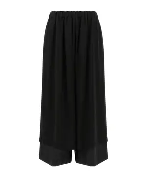 Comme Des Garçons Wide-leg Casual Trousers - Black