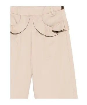 Fendi Ruffle-trimmed Logo-patch Trousers