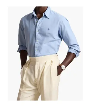 Polo Ralph Lauren Long-sleeve Cotton Shirt - Light Blue
