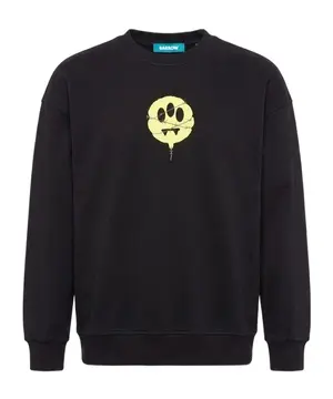 BARROW Printed Crew-neck Sweatshirt - Black
