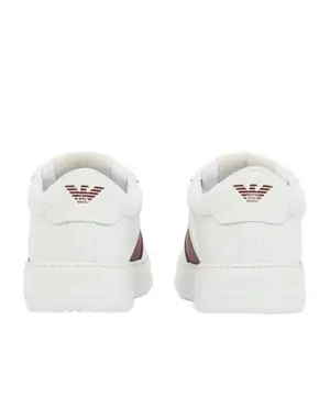 Emporio Armani Lace-up Sneakers - White/fuchsia