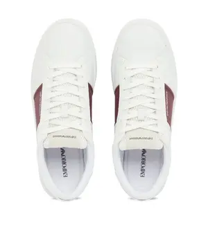 Emporio Armani Lace-up Sneakers - White/fuchsia