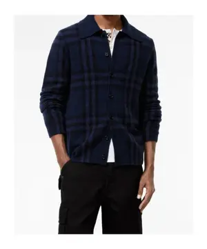 Burberry Check Cashmere Cardigan