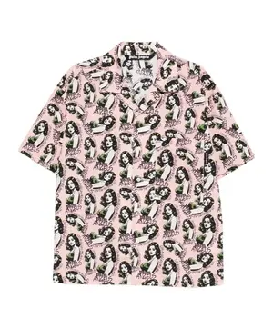 Palm Angels Graphic-print Short-sleeve Shirt - Pink