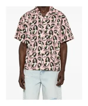Palm Angels Graphic-print Short-sleeve Shirt - Pink