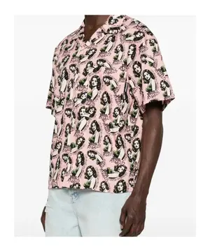 Palm Angels Graphic-print Short-sleeve Shirt - Pink