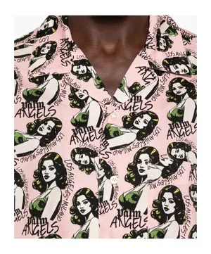 Palm Angels Graphic-print Short-sleeve Shirt - Pink