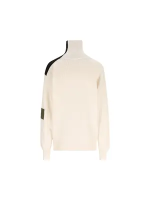 Loewe Contrast-trim Wool Sweater - White