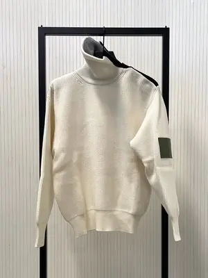 Loewe Contrast-trim Wool Sweater - White