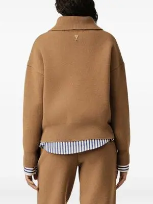 AMI Paris Wool High-neck Sweater - Multicolor