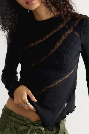 Free People Piece Piece Cuff Top - Black