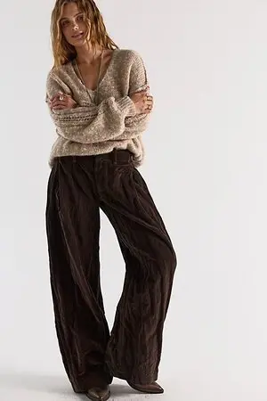 Free People Augusta Velvet Trousers