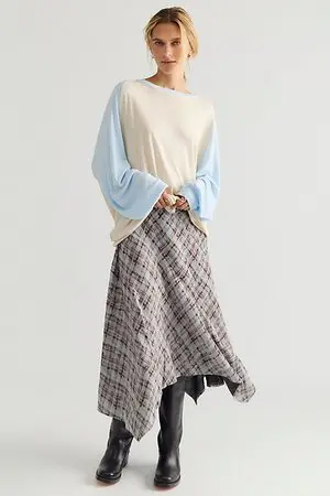 SAEMDI Ava Midi Skirt - Checked