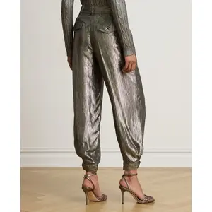 Ralph Lauren Paisley Metallic Crinkle Jogger Pant