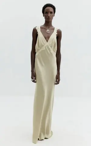 DE LA VALI Lucerina Silk-blend Maxi Dress