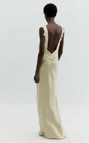 DE LA VALI Lucerina Silk-blend Maxi Dress