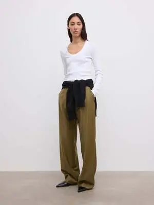 HOUSE OF DAGMAR Scoop Jersey Top - White