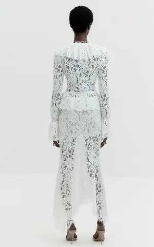 DE LA VALI Karo Cotton-blend Lace Midi Skirt - Ivory