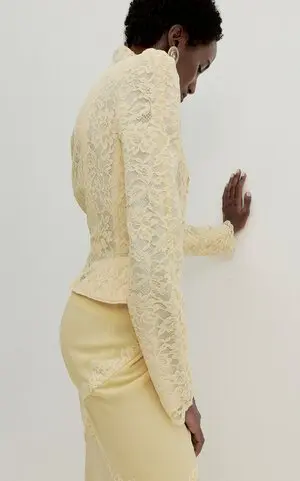 DE LA VALI Bronzite Fishtail Maxi Skirt
