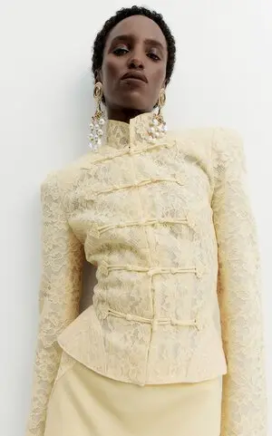 DE LA VALI Ama Cotton-blend Jacket - Yellow